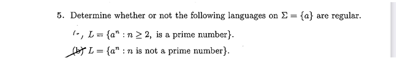 Solved Determine whether or not the following languages on | Chegg.com