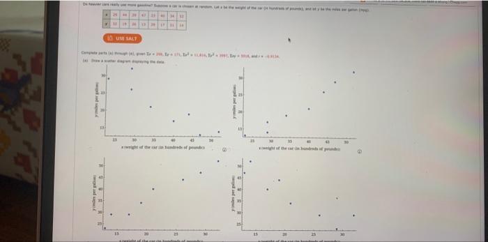 (b) Verify the given sums Σx,Σy,Σr2,Σy2,Σxy, and the | Chegg.com