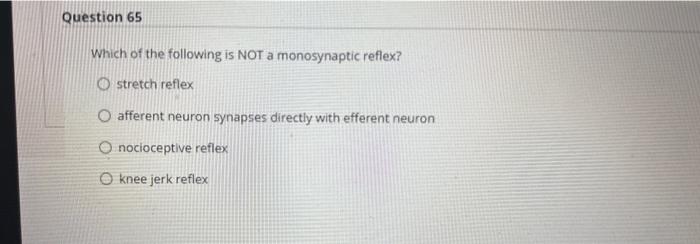 Solved The knee jerk reflex is an example of a monosynaptic | Chegg.com