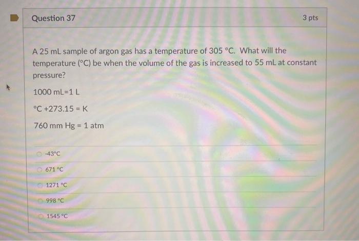 Solved What is the pressure (in atm) in a 1.50 L container | Chegg.com