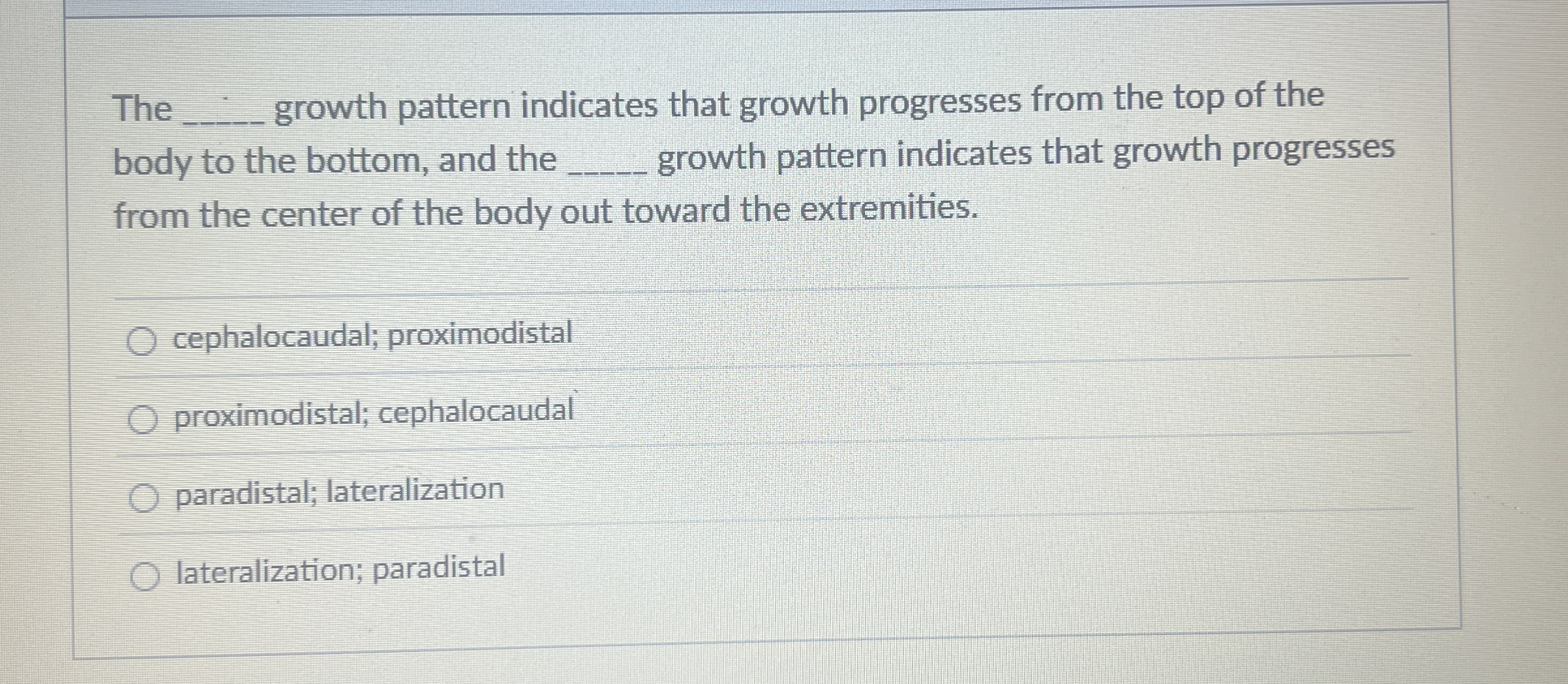 Solved The q, ﻿growth pattern indicates that growth | Chegg.com