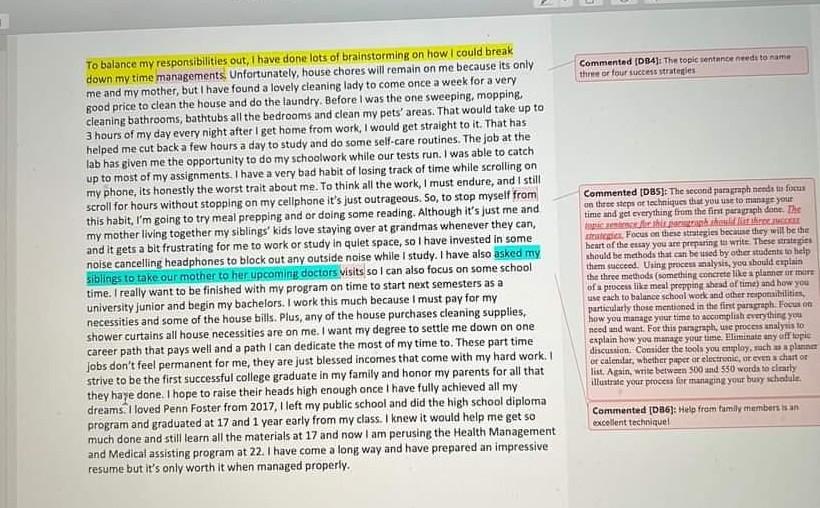 No Hand WRITING. fix the following paragraphs Based | Chegg.com