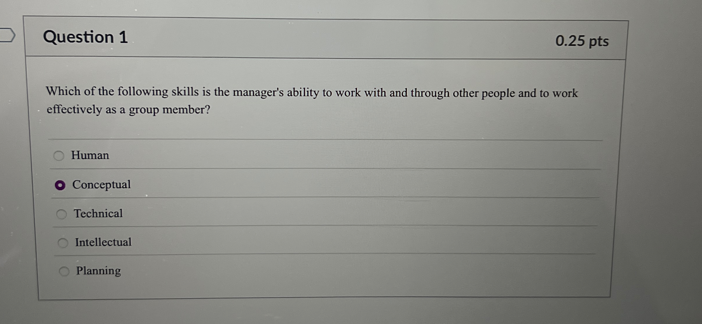Solved Question 10.25 ﻿ptsWhich of the following skills is | Chegg.com