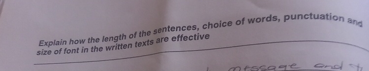 Solved Explain how the length of the sentences, choice of | Chegg.com