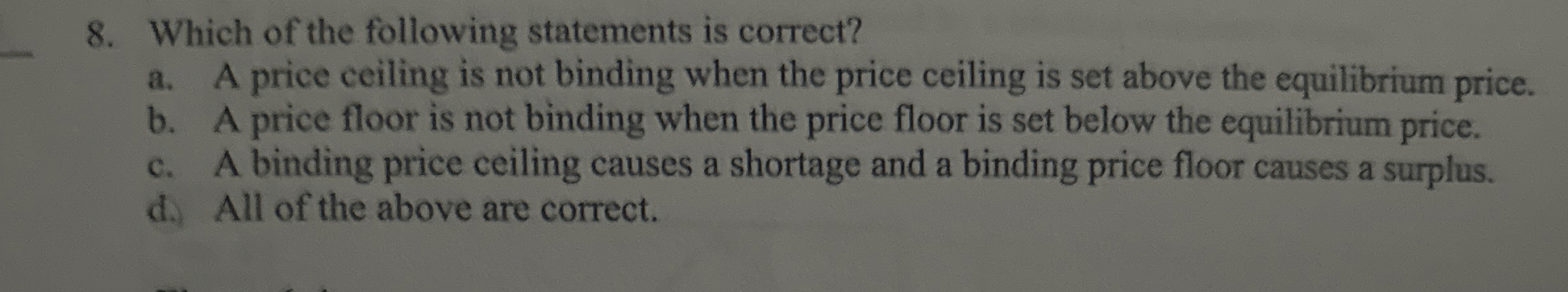 Solved Which of the following statements is correct?a. ﻿A | Chegg.com