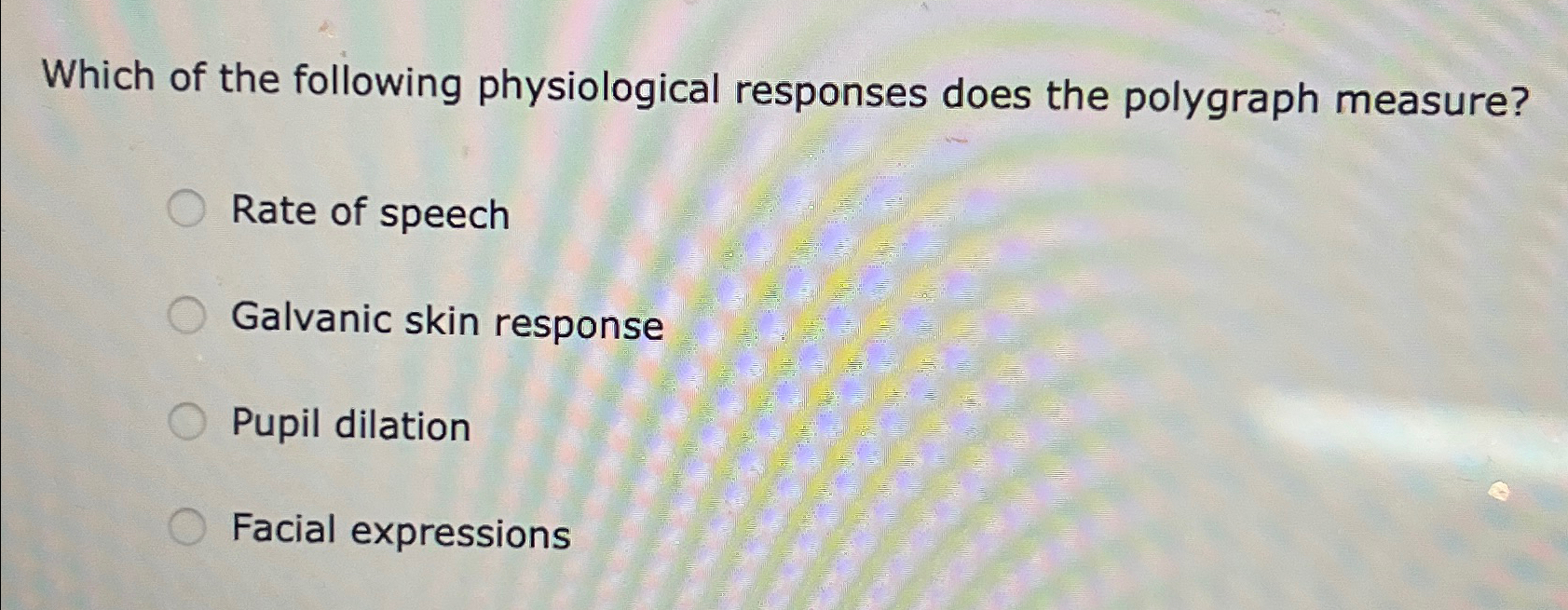 Solved Which of the following physiological responses does | Chegg.com