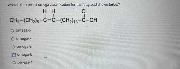 Solved What is the correct omega classification for the | Chegg.com