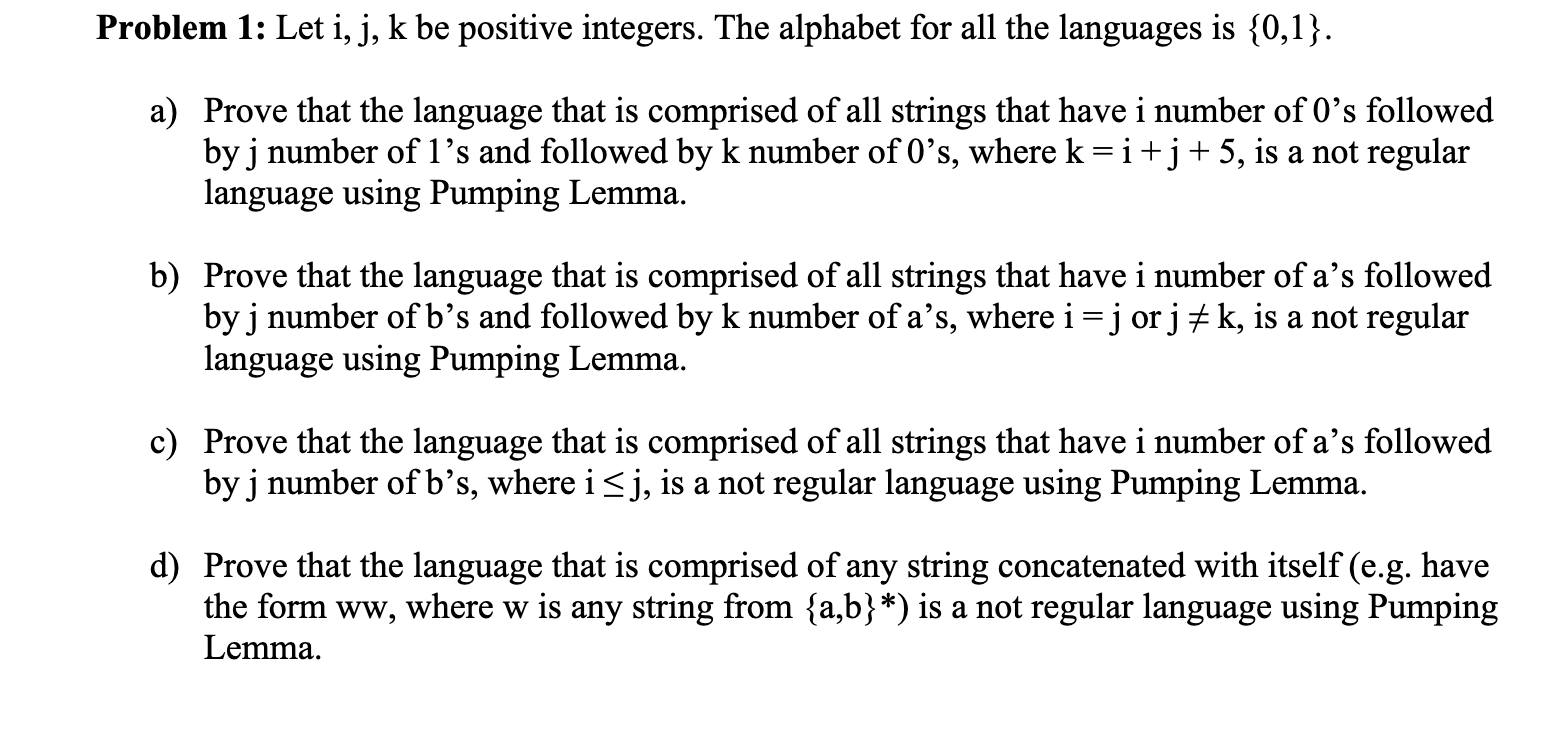 Solved Problem 1: Let i,j,k ﻿be positive integers. The | Chegg.com