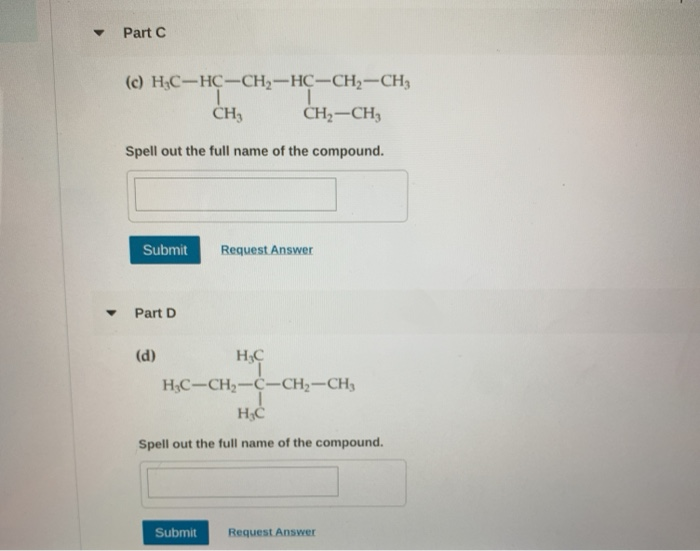 Solved Name each of the following alkanes. Part A Spell | Chegg.com