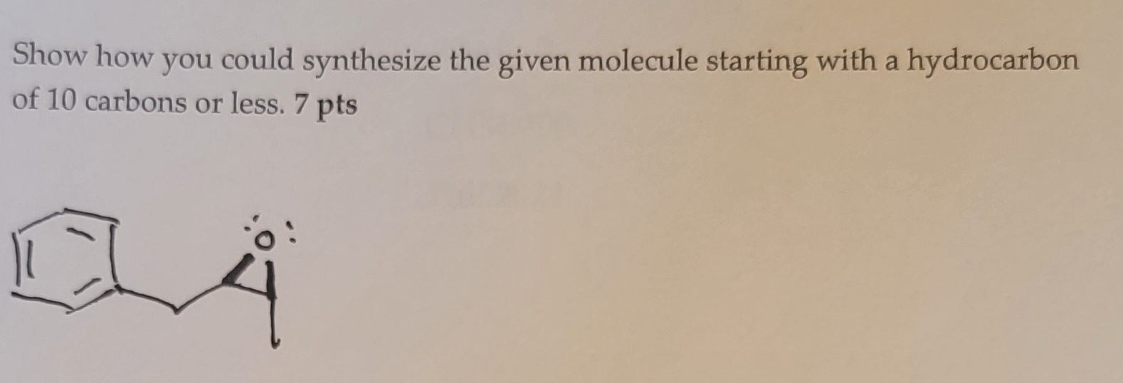 Solved Show how you could synthesize the given molecule | Chegg.com