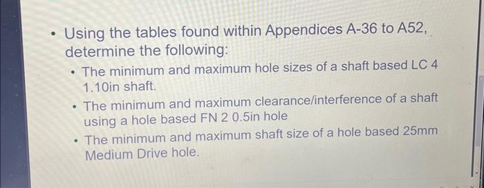 - Using the tables found within Appendices A-36 to | Chegg.com
