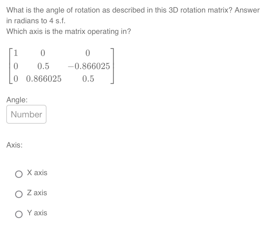 Solved What is the angle of rotation as described in this 3D | Chegg.com
