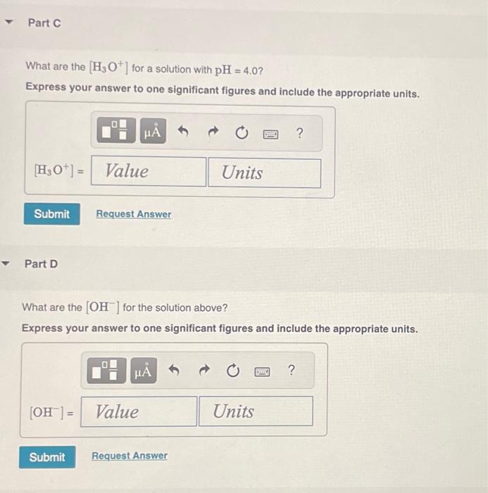 Solved Calculate the [H3O+]and [OH−]for a solution with each | Chegg.com
