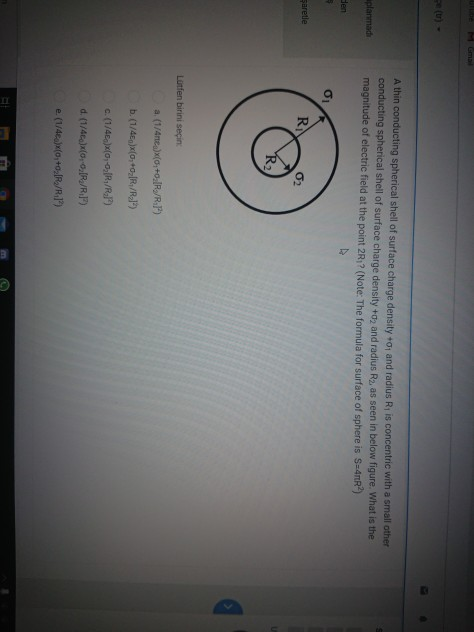 Solved A thin conducting spherical shell of surface charge | Chegg.com