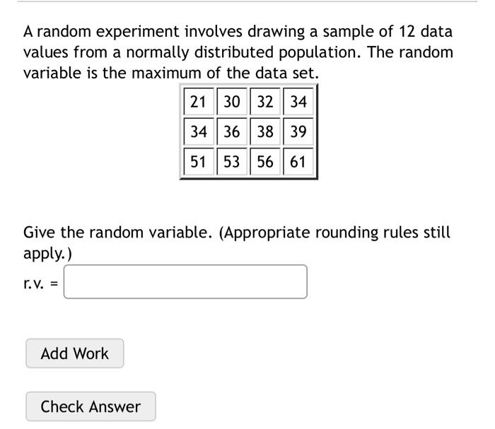 Solved A random experiment involves drawing a sample of 12 | Chegg.com