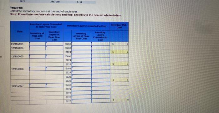 Solved A company uses the dollar-value LIFO method of | Chegg.com