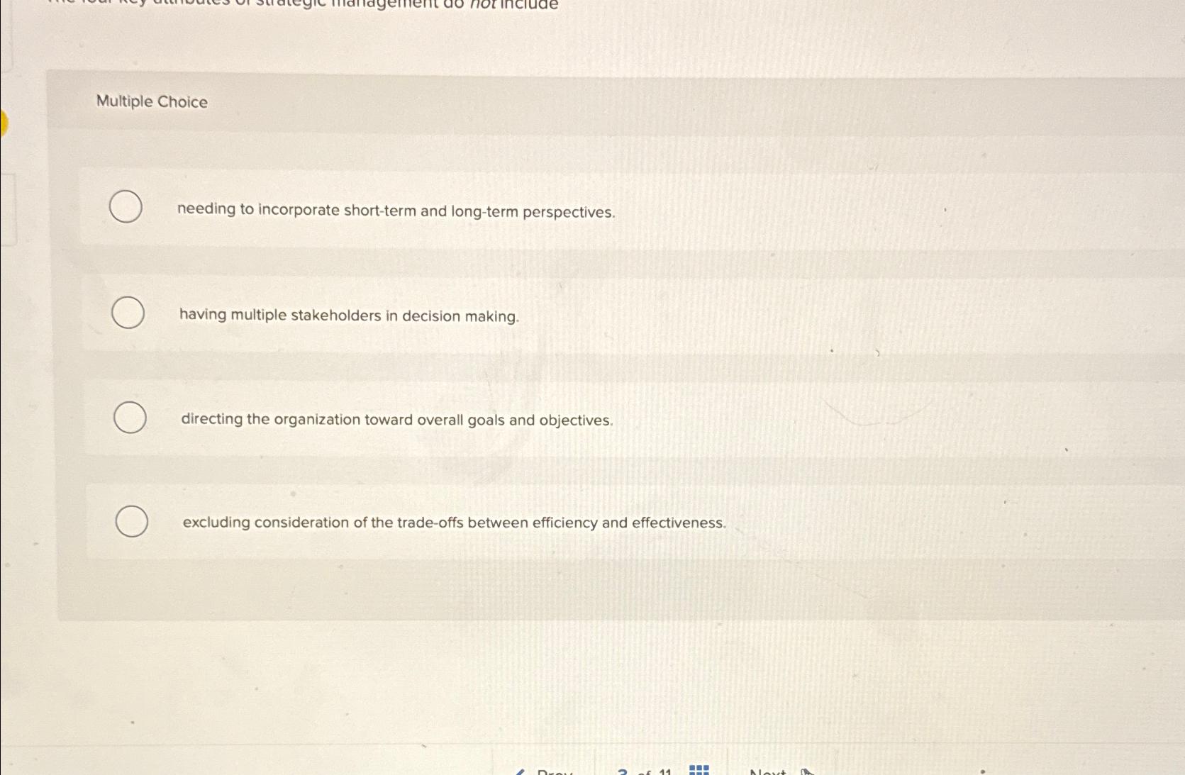 Solved Multiple Choiceneeding to incorporate short-term and | Chegg.com