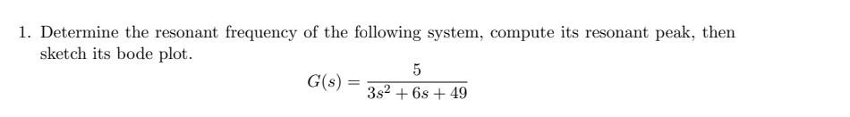Solved 1. Determine the resonant frequency of the following | Chegg.com