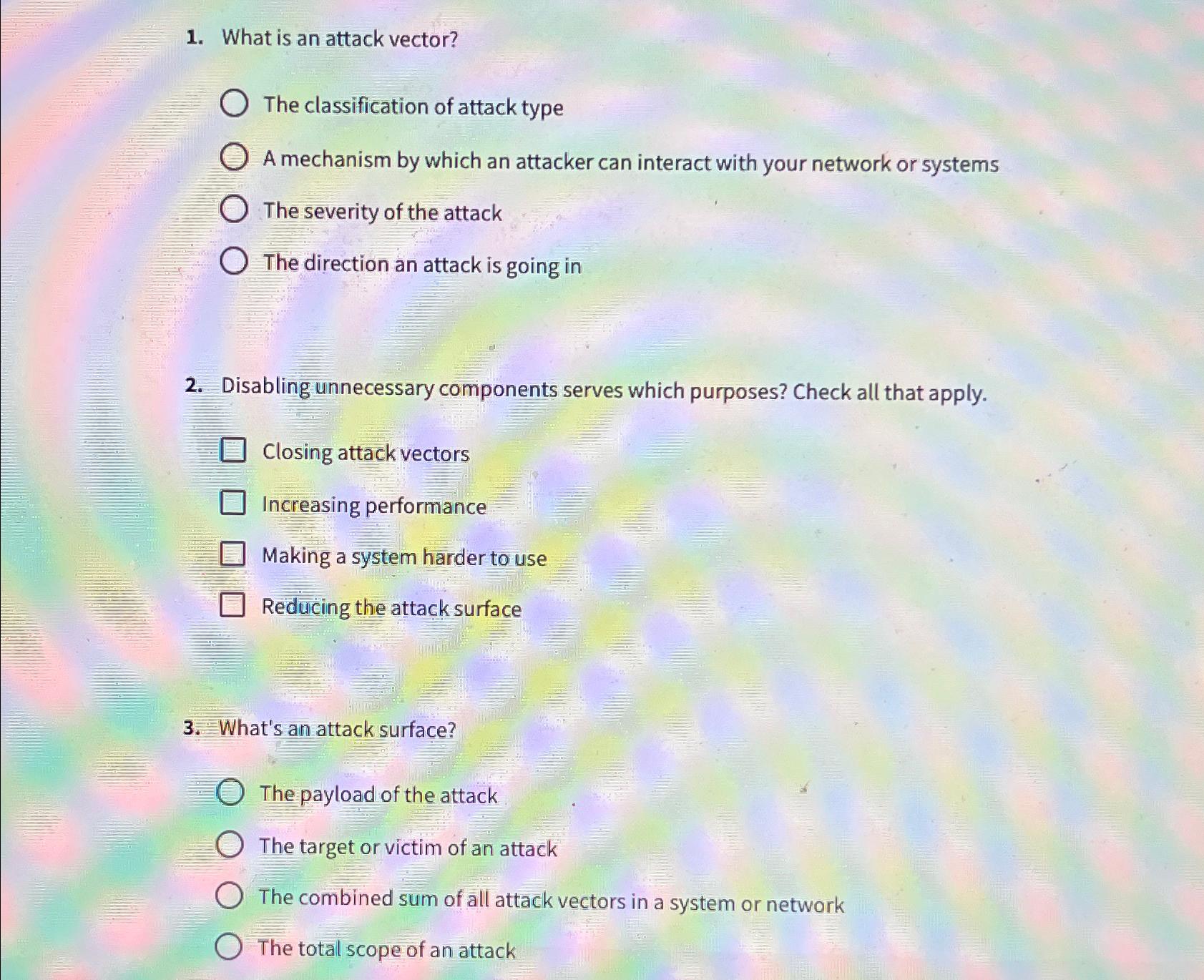 Solved What is an attack vector?The classification of attack | Chegg.com