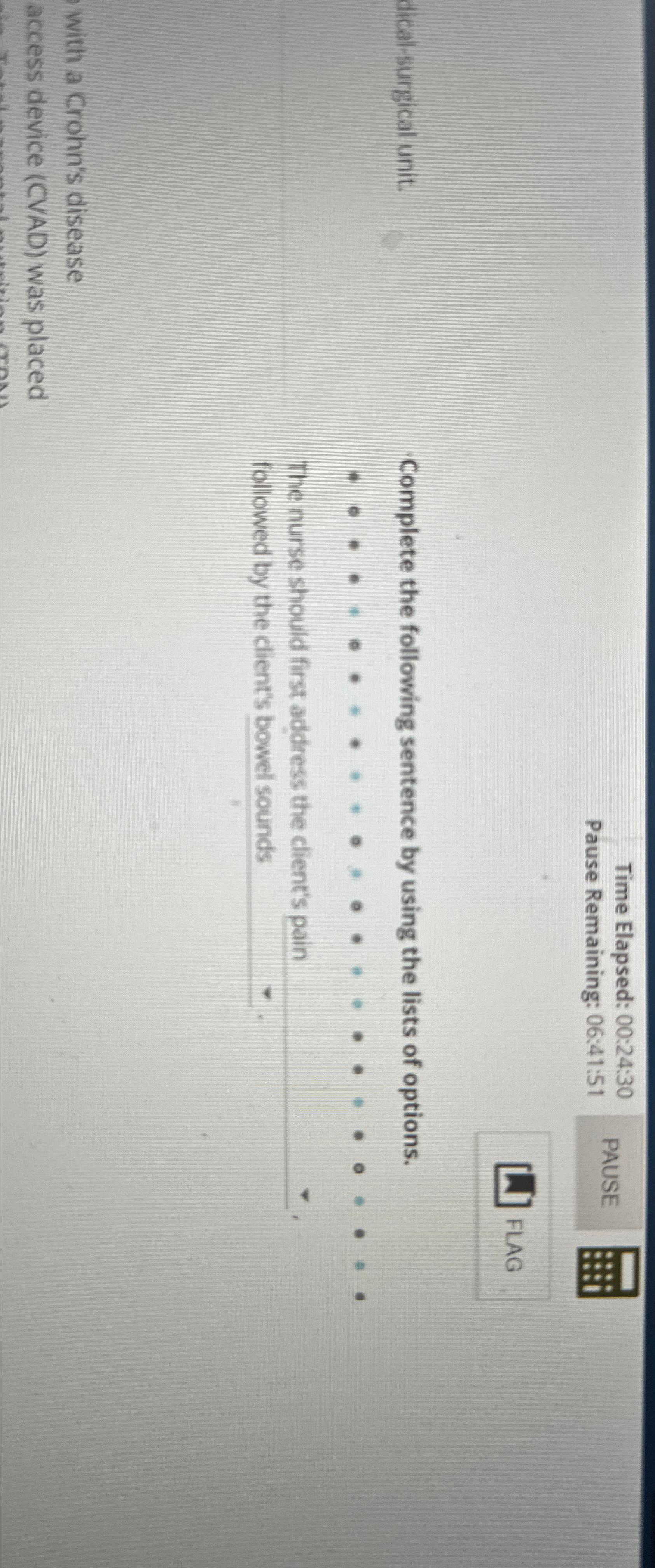 Solved Time Elapsed: 00:24:30Pause Remaining: | Chegg.com