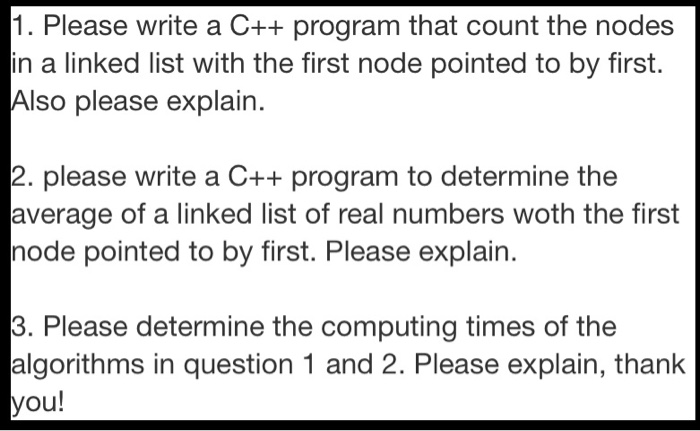 Solved 1. Please write a C++ program that count the nodes in | Chegg.com