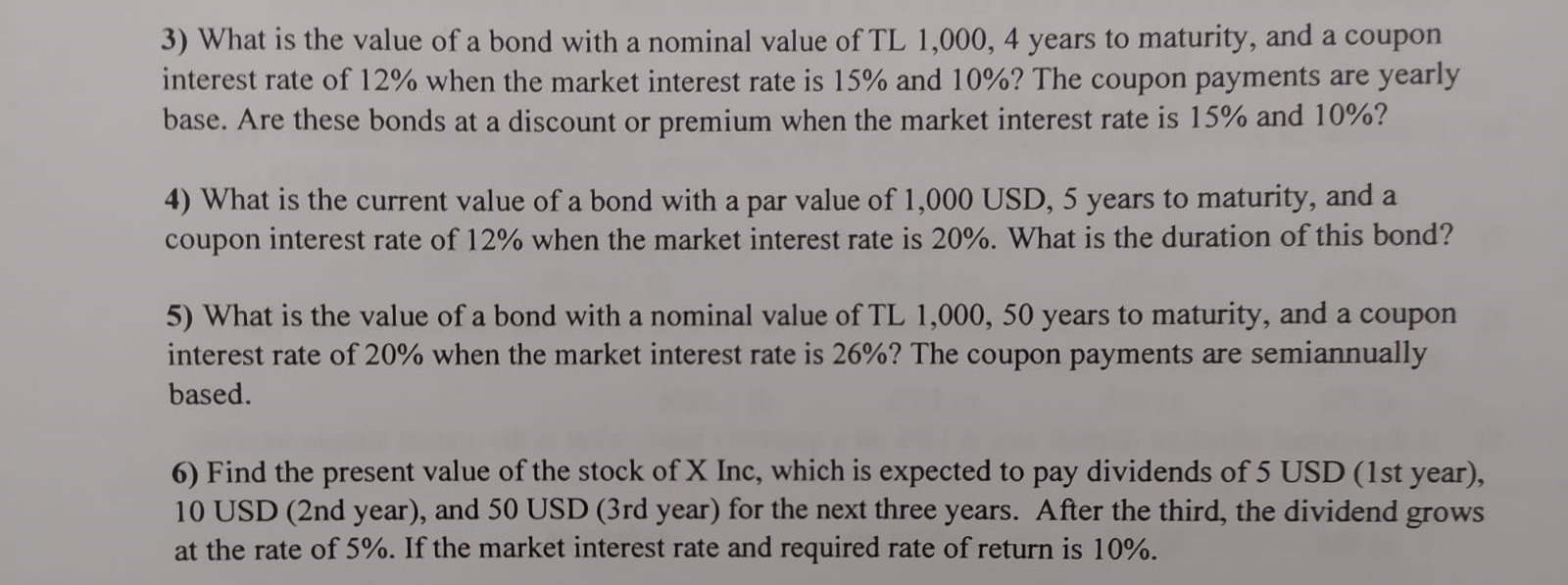 Solved 3) ﻿What is the value of a bond with a nominal value | Chegg.com