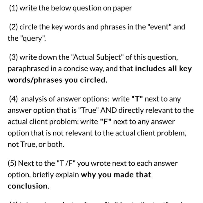 Solved (1) write the below question on paper (2) circle the | Chegg.com