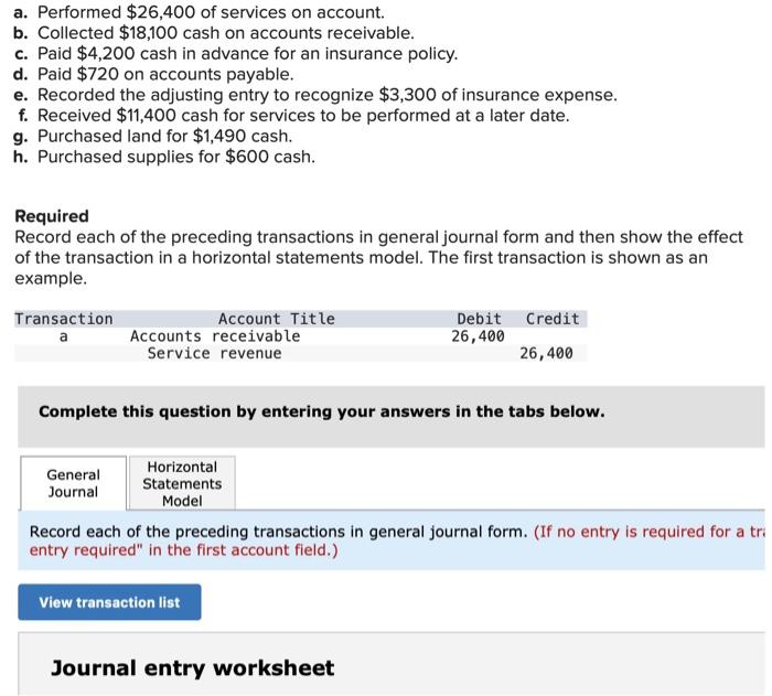 Solved Record each of the preceding transactions in general | Chegg.com Solved Record each of the preceding transactions in general | Chegg.com