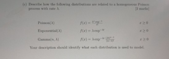 Solved (a) Define the properties of a homogeneous Poisson | Chegg.com