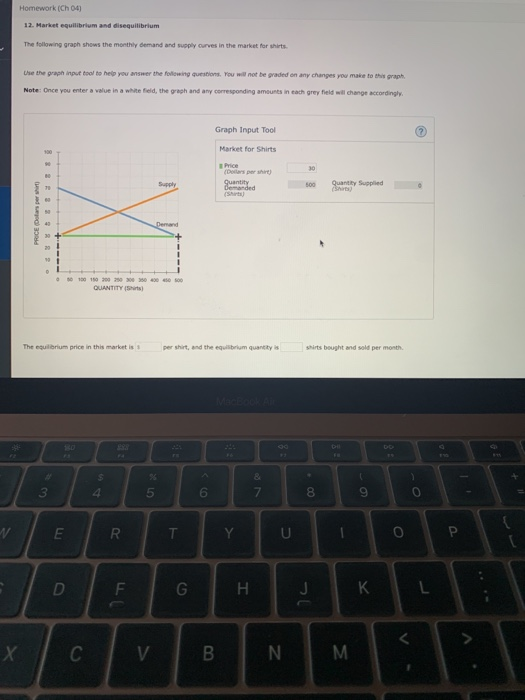 Solved Homework (Ch 04) 12. Market equilibrium and | Chegg.com