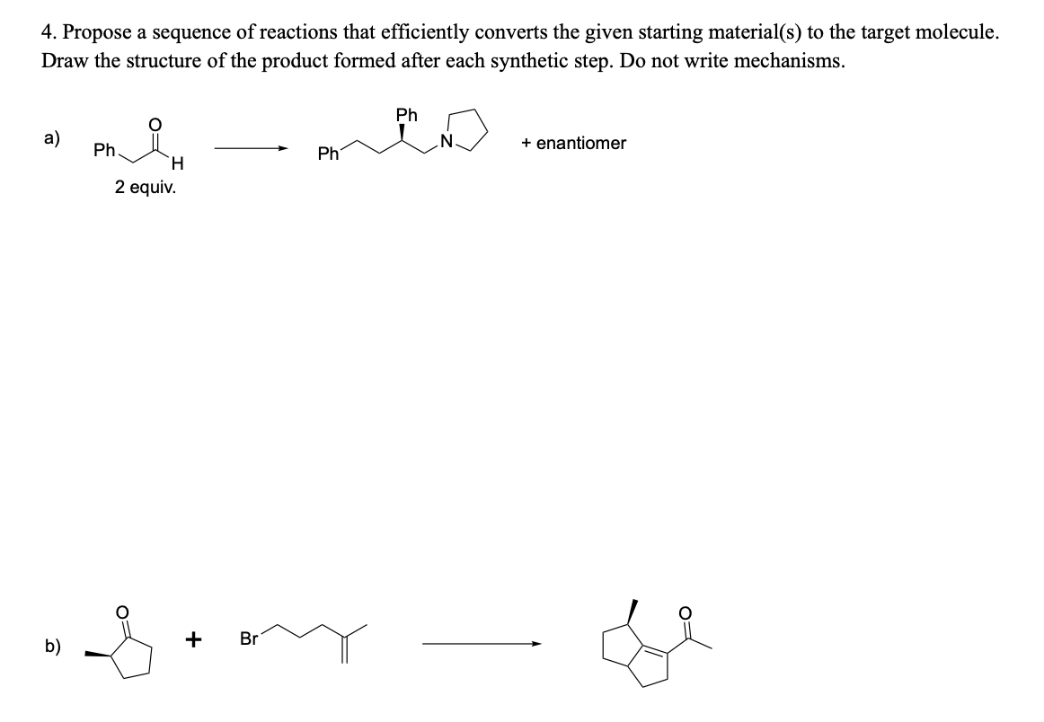 Propose a sequence of reactions that efficiently | Chegg.com