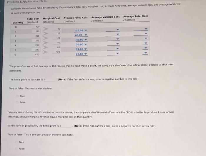 Solved 4. Problems and Applications Q4 Ball Bearings, Inc., | Chegg.com