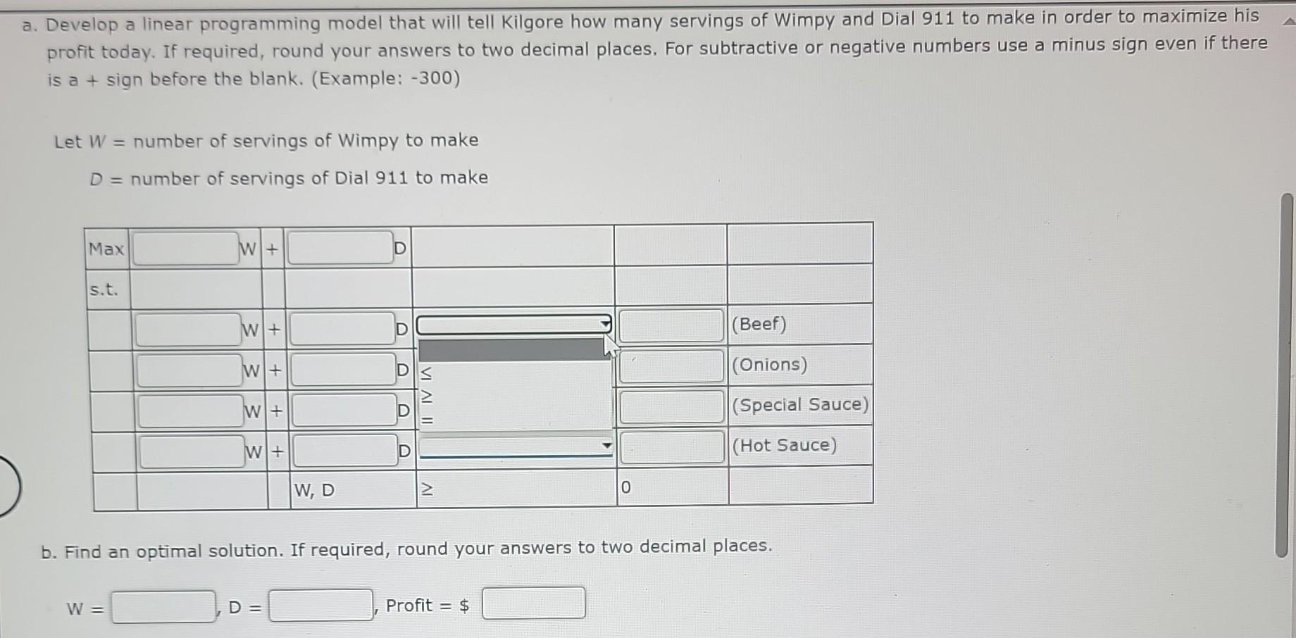 Solved Problem 9-05 (Algorithmic) Kilgore's Deli is a small | Chegg.com