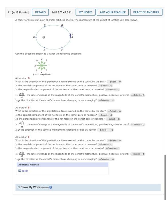 A Comet Orbits A Star In An Elliptical Orbit As