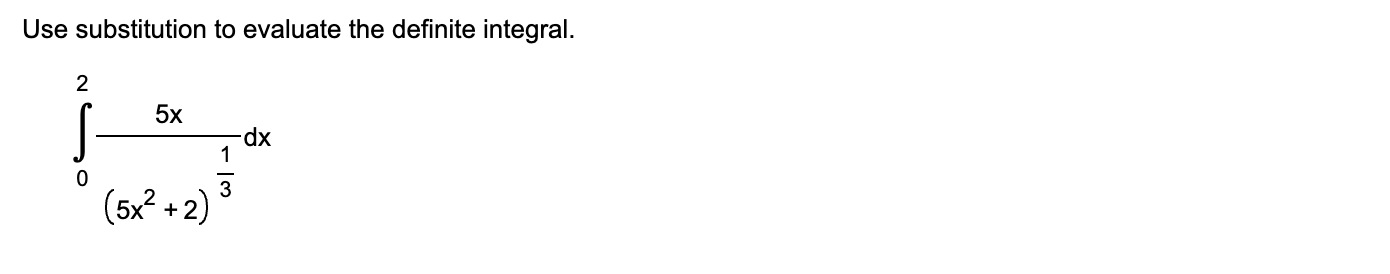 Solved Use substitution to evaluate the definite | Chegg.com