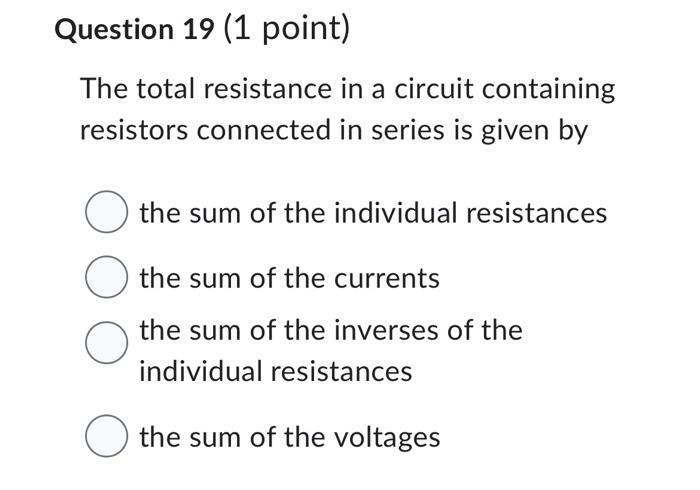 Solved The total resistance in a circuit containing | Chegg.com