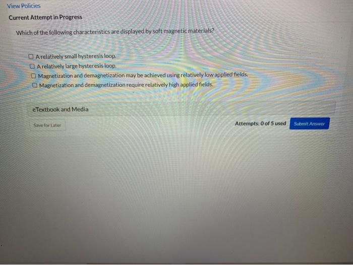 Solved View Policies Current Attempt in Progress Which of | Chegg.com