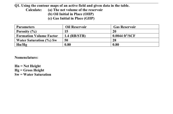 Solved Q1. Using the contour maps of an active field and | Chegg.com