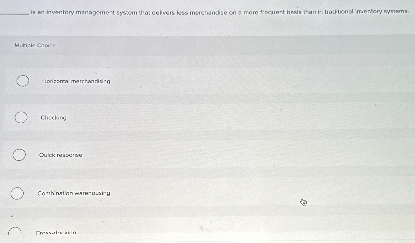Solved is an inventory management system that delivers less | Chegg.com