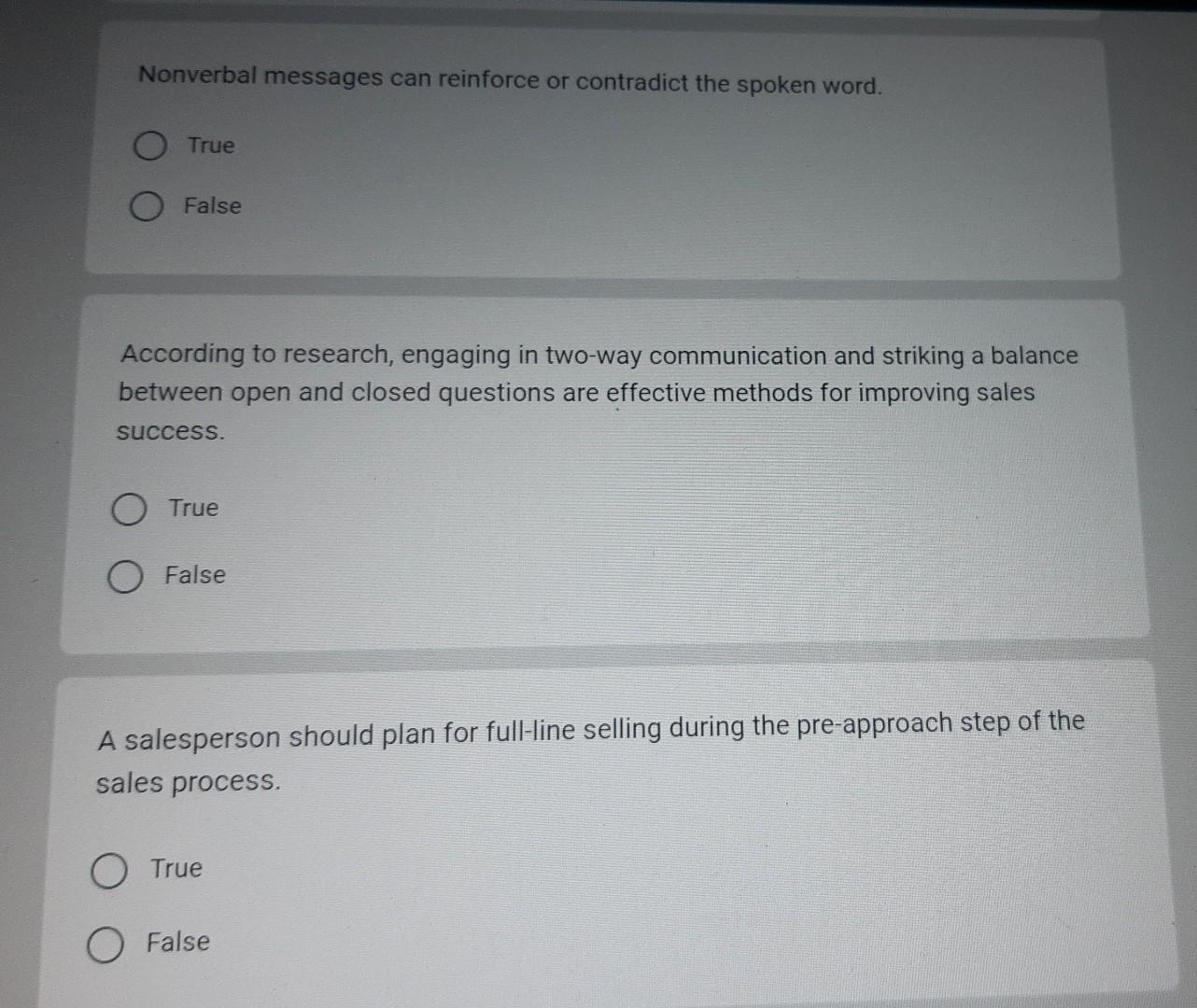 As a professional salesperson, when in conversation | Chegg.com