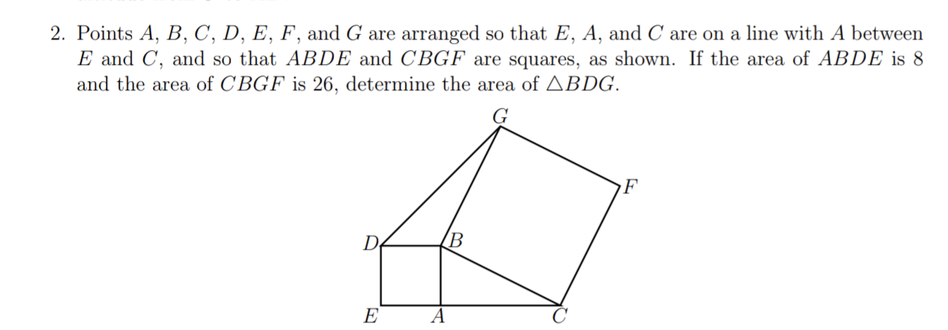 Solved Points A,B,C,D,E,F, ﻿and G ﻿are arranged so that E,A, | Chegg.com