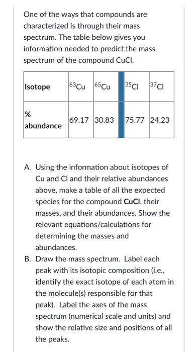 Solved One of the ways that compounds are characterized is | Chegg.com