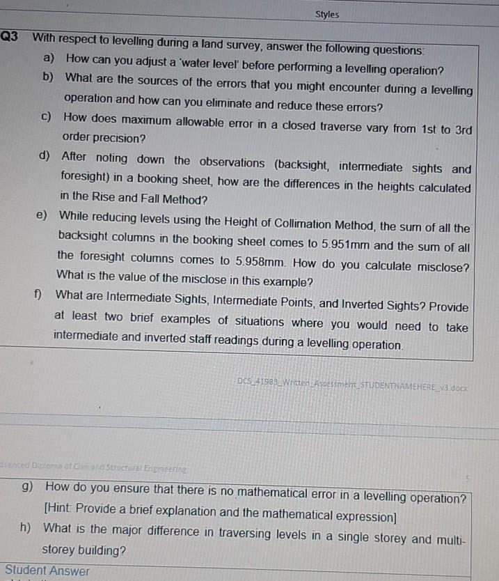 Solved Element 4: Perform detail surveys using the grid | Chegg.com