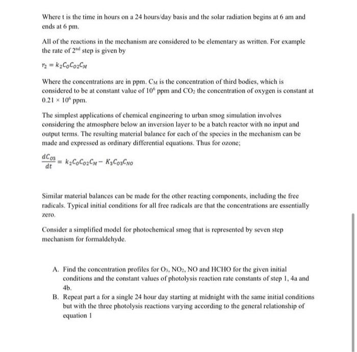 Multiple Reactions (use Polymath) A seven step | Chegg.com