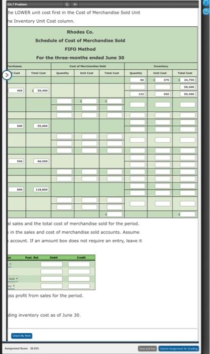 Fifo Perpetual Inventory The beginning inventory of | Chegg.com