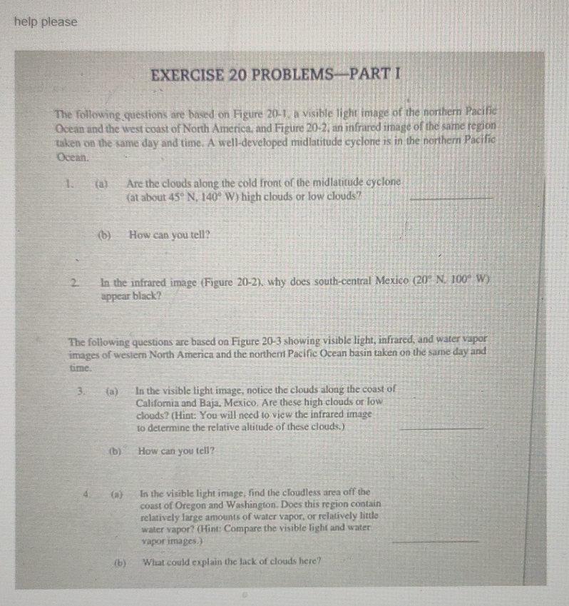 Solved help pleaseEXERCISE 20 ﻿PROBLEMS-PART IThe following | Chegg.com