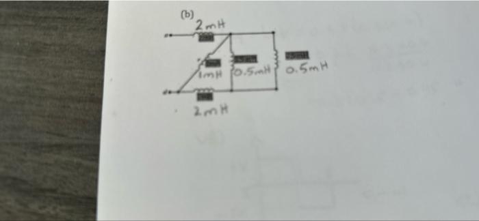 Solved (b) 2mH IMH 10.5mH? 0.5mH 2m H | Chegg.com