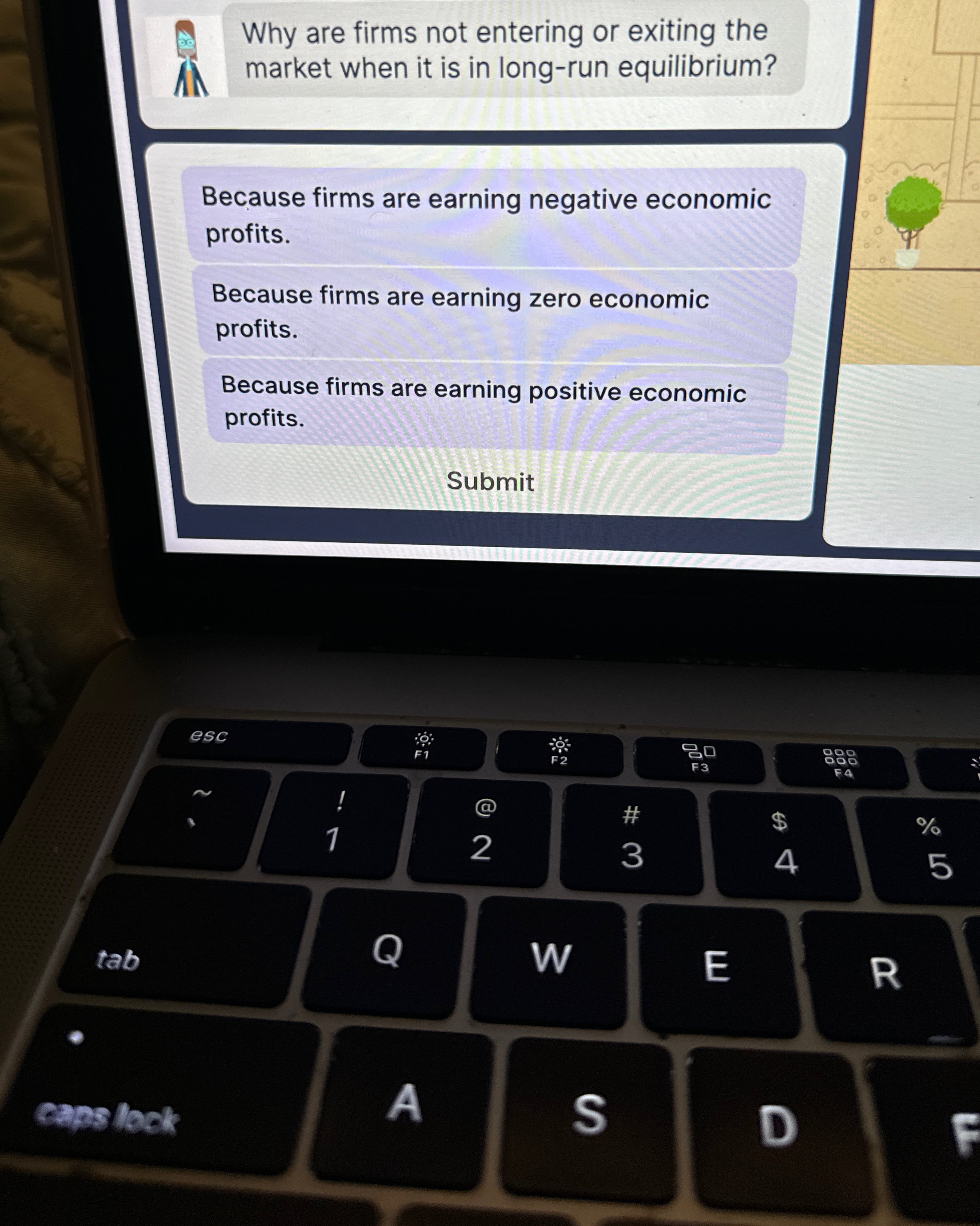 Solved Why are firms not entering or exiting the market when | Chegg.com