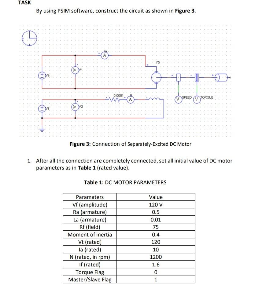 TASK By using PSIM software, construct the circuit as | Chegg.com
