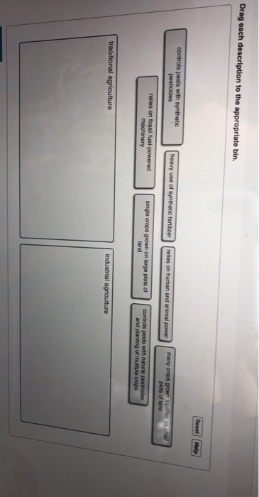 Solved Drag each description to the appropriate bin. Reset | Chegg.com